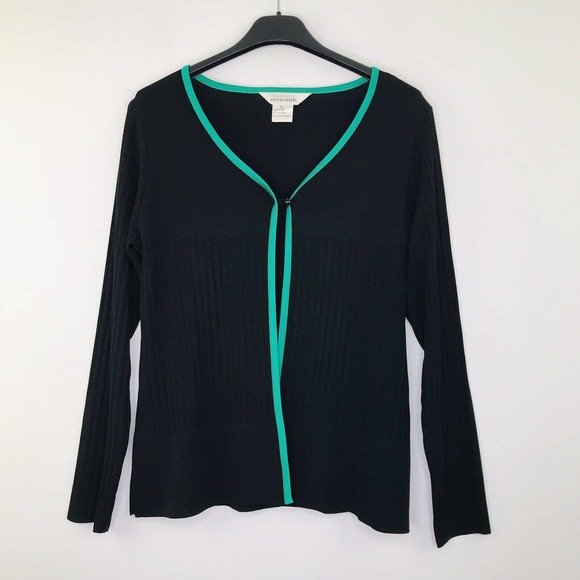 Misook | Sweaters | Exclusively Misook Womens S Cardigan Ribbed Hook ...